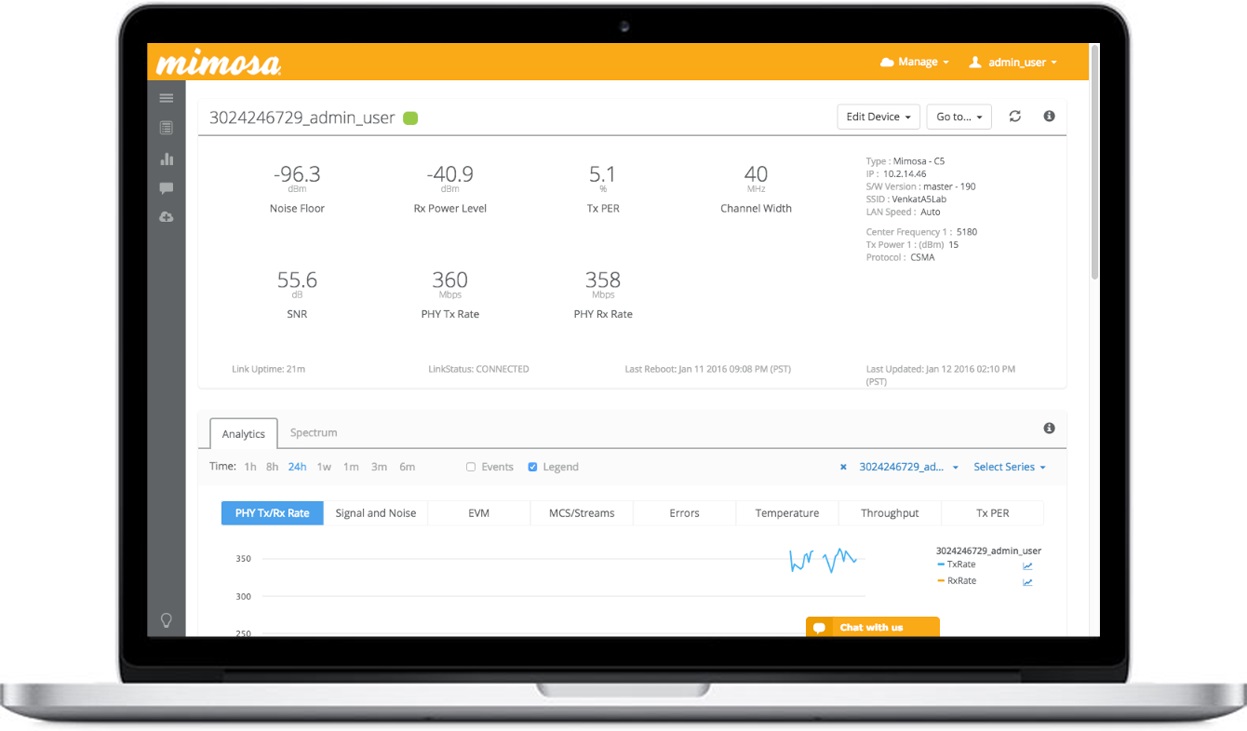 Mimosa B5 5GHz PTP Backhaul (1.5 Gbps) RAYCOM Distribution